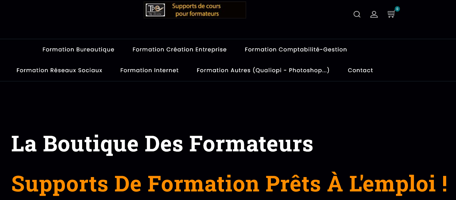 Vente de Supports de formation pour formateur